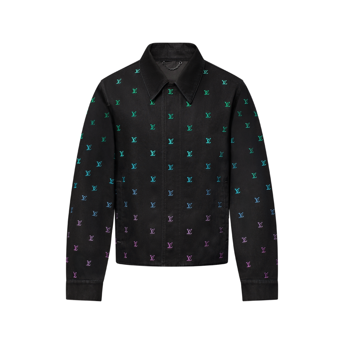 LV Blason Gradient Embroidered Denim Coach Jacket - Ready-to-Wear | LOUIS VUITTON